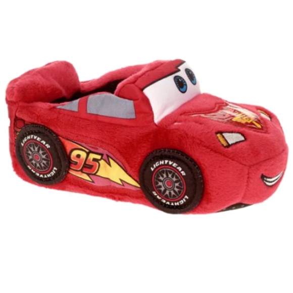 Disney | Shoes | Disney Cars Slippers Plush Lightning Mcqueen | Poshmark